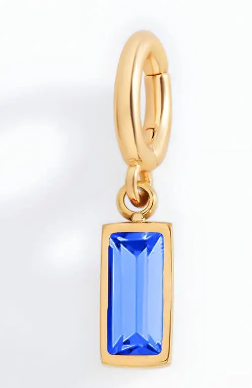 MINT & LILY Baguette Birthstone Charm In 18k Gold-tone Stainless Steel - September Sapphire