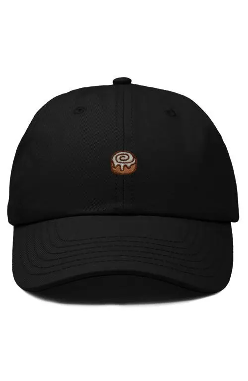 DALIX Cinnamon Roll Dad Cap - Black