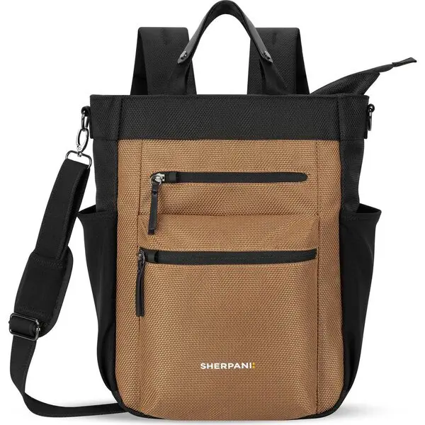 SHERPANI Soleil Convertible Anti-theft Backpack With Rfid Protection - Sand