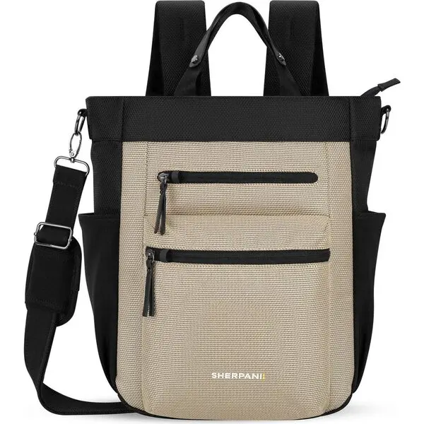 SHERPANI Soleil Convertible Anti-theft Backpack With Rfid Protection - Straw - S26