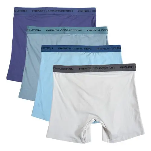 French Connection Assorted Organic Cotton Boxer Brief 4-pack