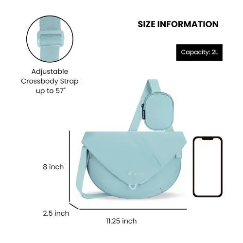 SHERPANI Milli Medium Crossbody Bag With Rfid Protection - Surf