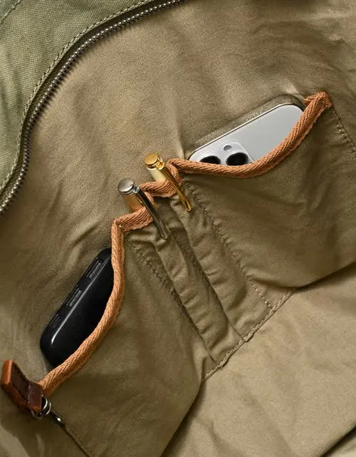 TSD BRAND Valley And Sky Spacious Adventure Tote - Olive
