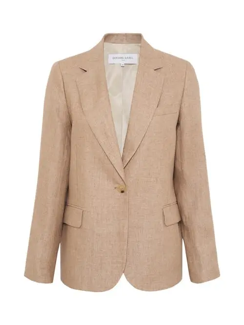 Gerard Darel Taliya Linen Blazer - Sand