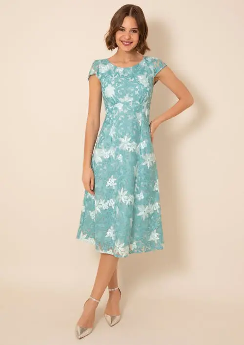 ALIE STREET LONDON Charlotte Dress - Antique Aqua