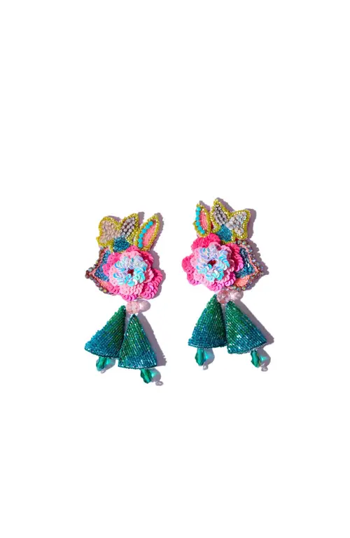 SIMITRI Bouquet Earrings - Pink