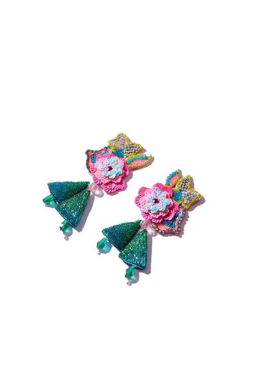 SIMITRI Bouquet Earrings - Pink