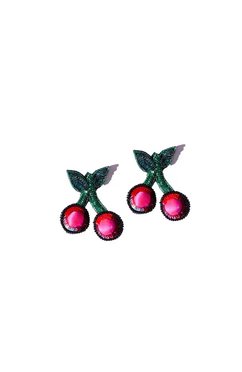 SIMITRI Cherry Earrings