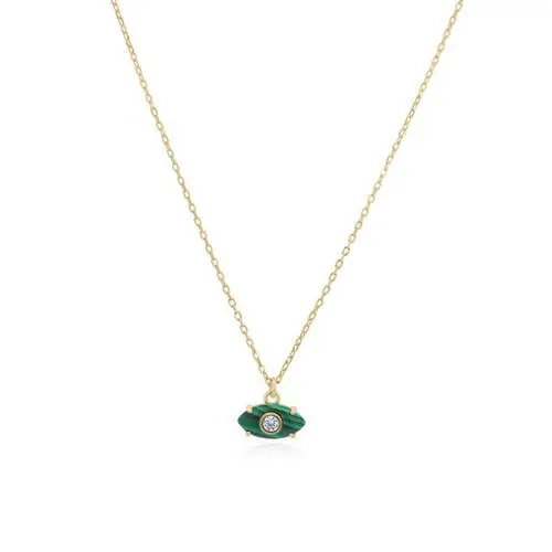 THE LOVERY FINE JEWELRY Evil Eye Necklace - Malachite