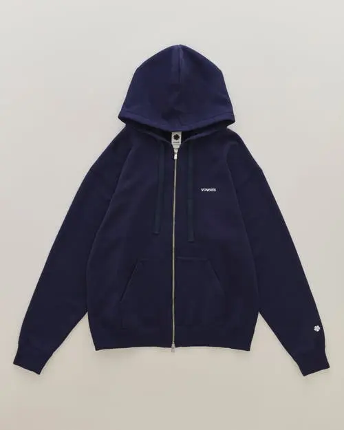 VOWELS Classic Zip Hoodie - Navy