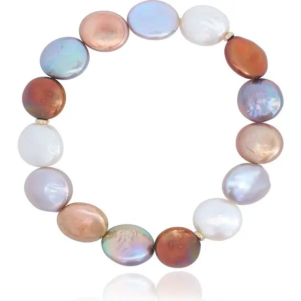 THE LOVERY FINE JEWELRY Multicolor Coin Pearl Bracelet - Multi