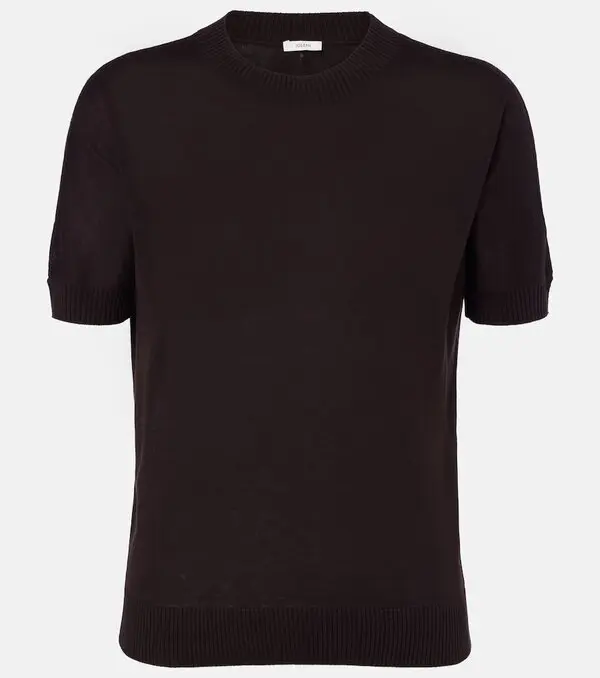 JOSEPH Knitted Silk Top - Brown