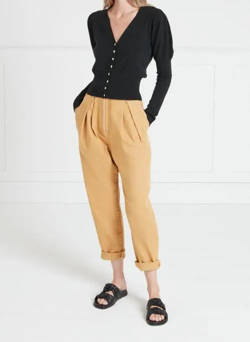TEMPERLEY LONDON Tonal Logo Cashmere Cardigan - Black