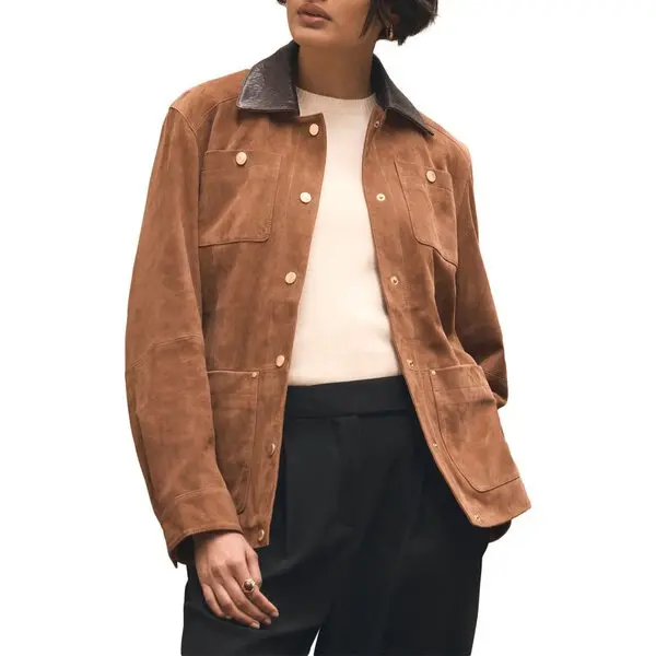 Mint Velvet Suede Barn Jacket
