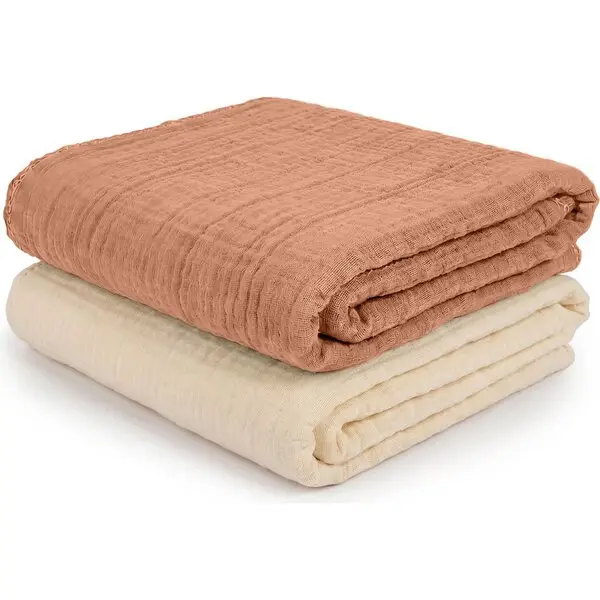 MÈRE & MOI Muslin Baby Blanket - Brown