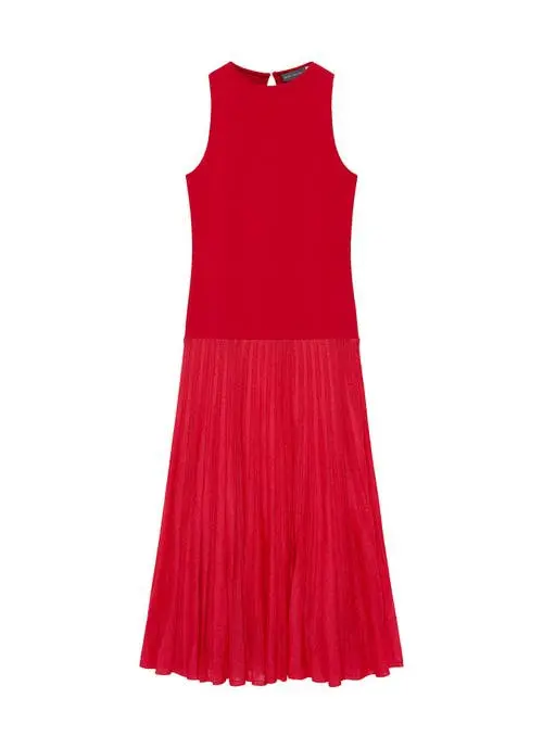 Mint Velvet Sleeveless Knit Pleated Maxi Dress