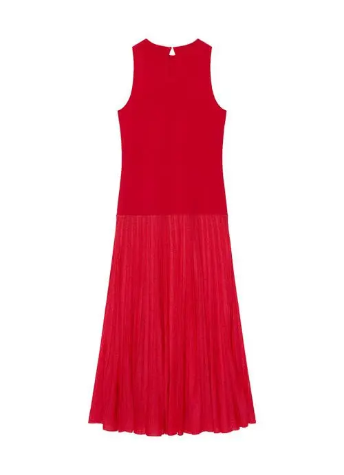 Mint Velvet Sleeveless Knit Pleated Maxi Dress