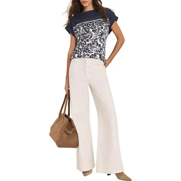 Mint Velvet Floral Woven Print Top