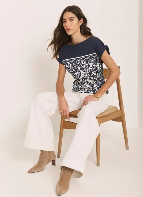 Mint Velvet Floral Woven Print Top
