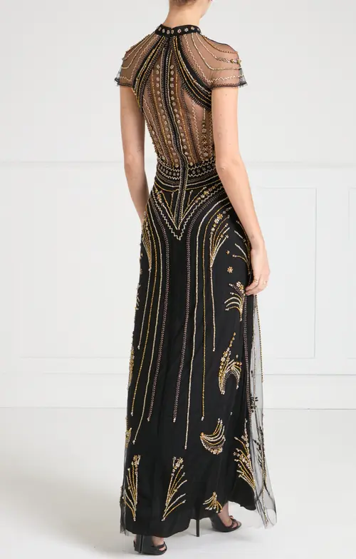 TEMPERLEY LONDON Serayha Gown - Black/gold