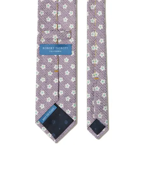 Robert Talbott Jacquard Silk Linen Necktie - Purple