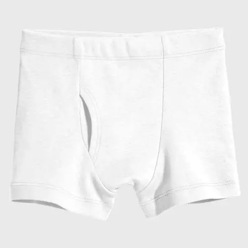 CITY THREADS USA-MADE Super-soft Organic 100% Cotton Boxer Briefs - White 1-pack