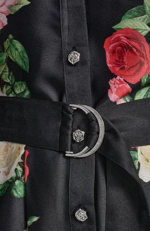 Karl Lagerfeld Paris Floral Print Shirtdress