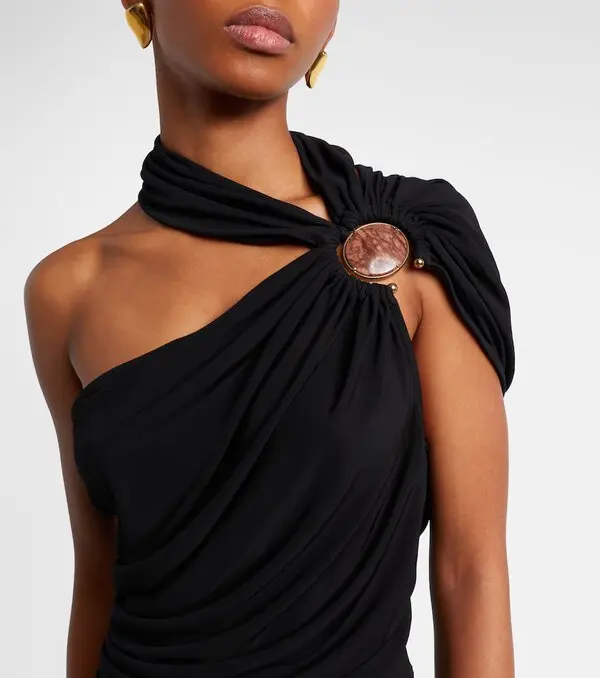 Christopher Esber Embellished Draped Jersey Top