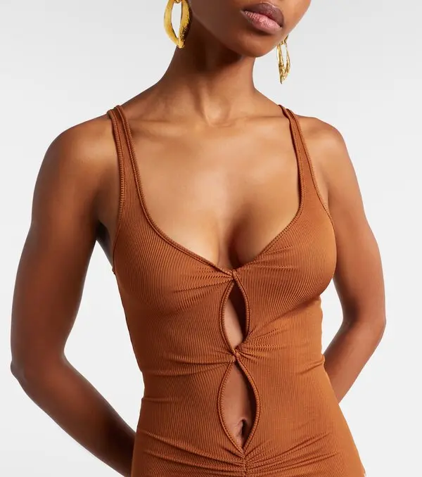 Christopher Esber Lace-trimmed Gown - Brown