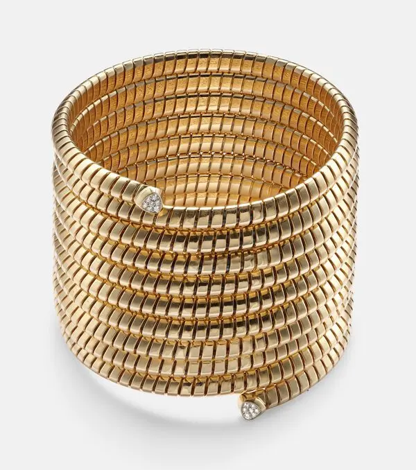 Marina B 18kt Yellow And Diamond Bangle - Gold
