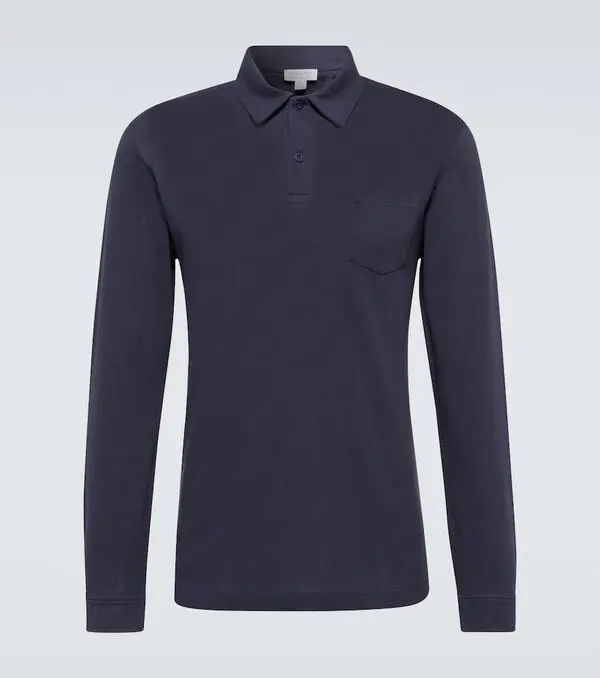 Sunspel Riviera Cotton Polo Shirt - Blue