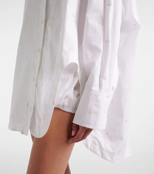 Attico Embroidered Cotton-blend Poplin Shirt