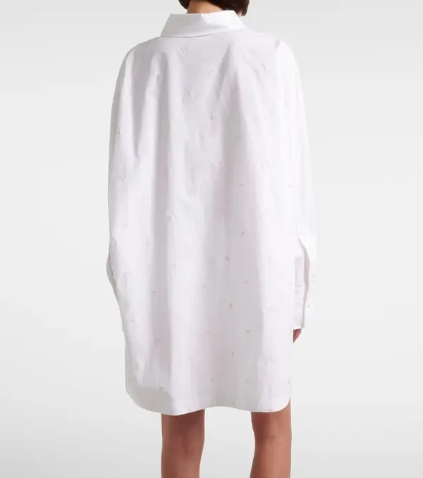 Attico Embroidered Cotton-blend Poplin Shirt