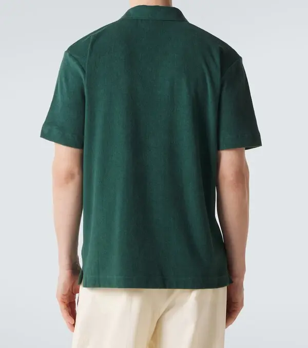 Sunspel Cotton Terry Polo Shirt - Green