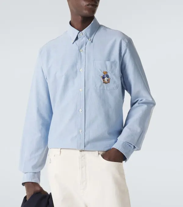 Polo Ralph Lauren Embroidered Cotton Shirt - Blue