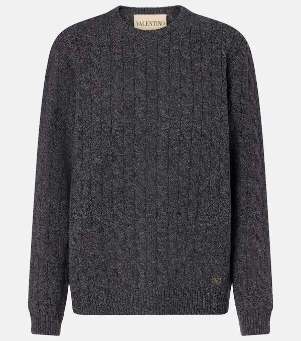 Valentino Garavani Cable-knit Virgin Wool Sweater