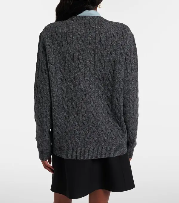Valentino Garavani Cable-knit Virgin Wool Sweater