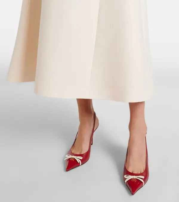 Valentino Garavani Vgold Crepe Couture Midi Skirt - White