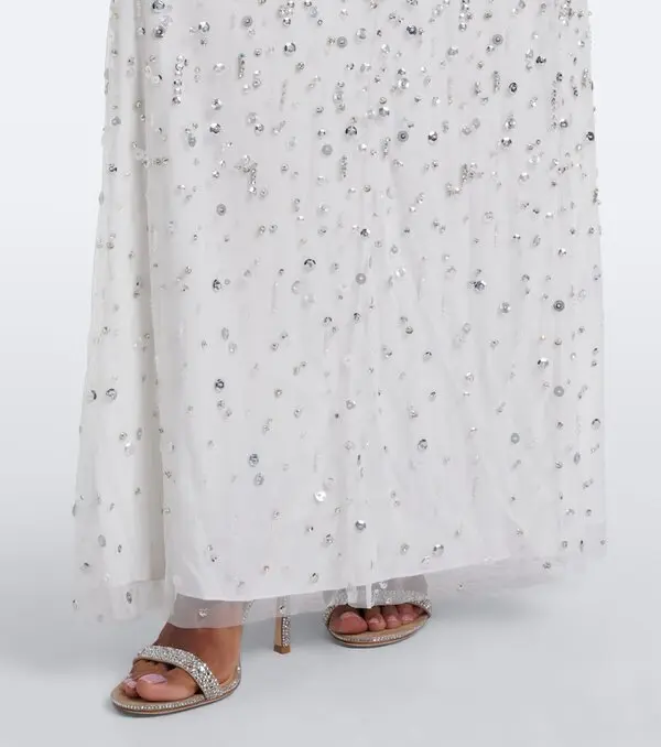 Jenny Packham Embellished Gown - White