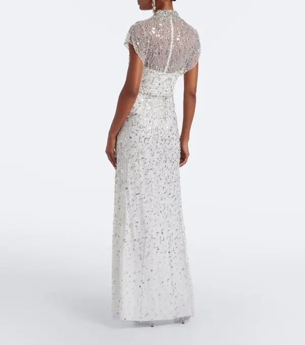Jenny Packham Embellished Gown - White