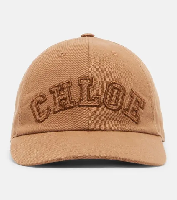 Chloé Signature Canvas Baseball Cap - Brown