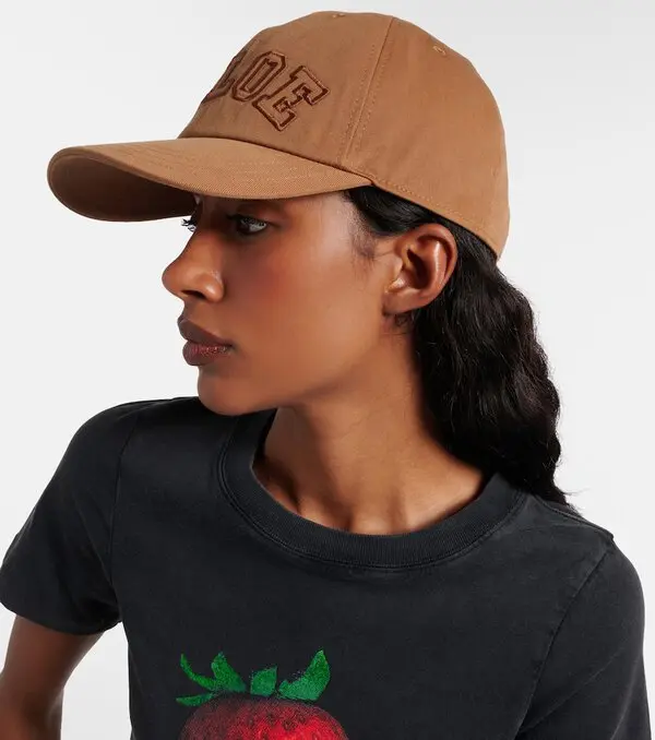Chloé Signature Canvas Baseball Cap - Brown