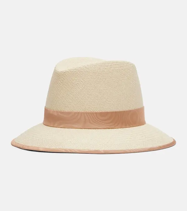 Valentino Garavani Vlogo Straw Panama Hat