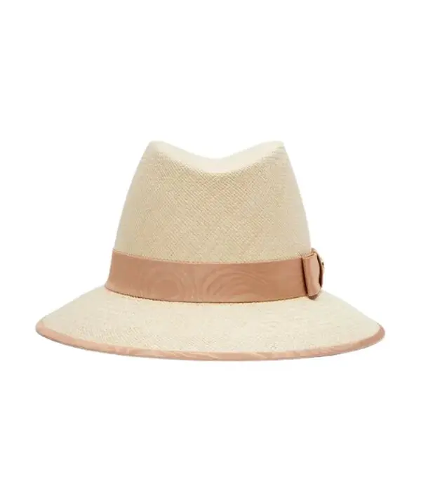 Valentino Garavani Vlogo Straw Panama Hat