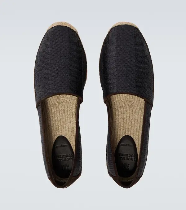 Brunello Cucinelli Suede-trimmed Espadrilles - Black