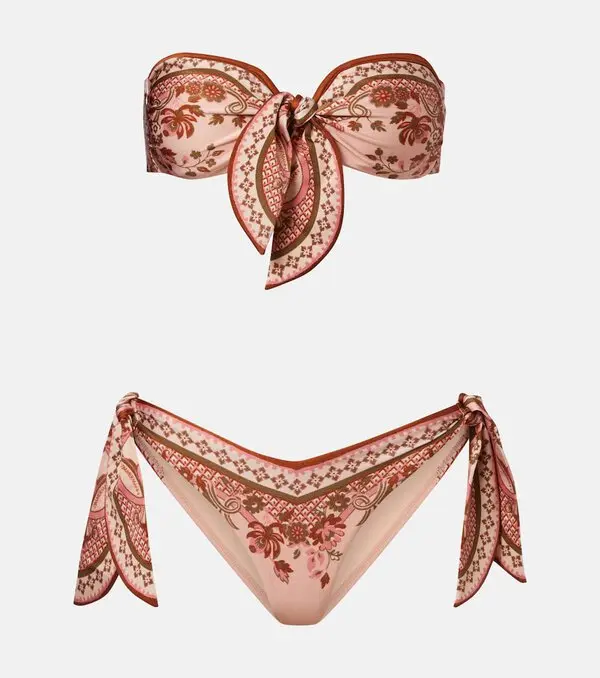 Zimmermann Aster Printed Bikini - Pink
