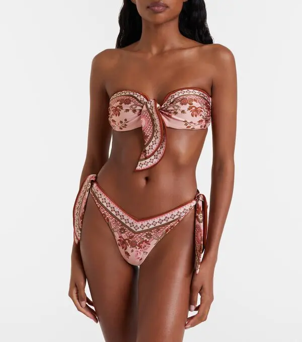 Zimmermann Aster Printed Bikini - Pink