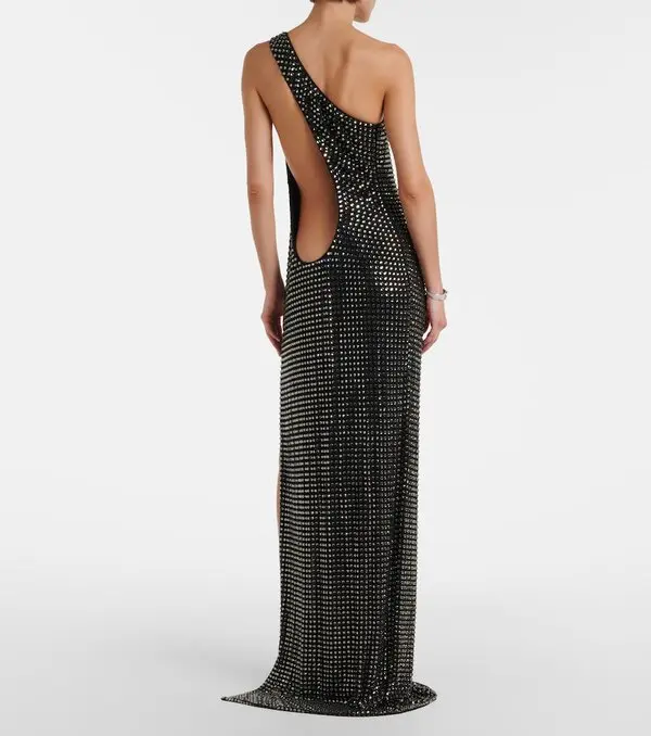 Gucci Embellished One-shoulder Jersey Gown