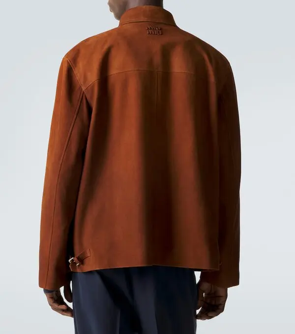 Miu Miu Suede Zip-up Jacket