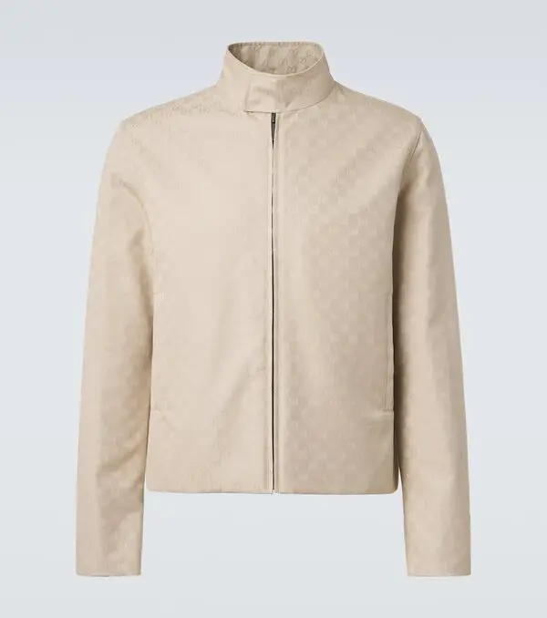Gucci Gg Canvas Cotton Jacket - Beige